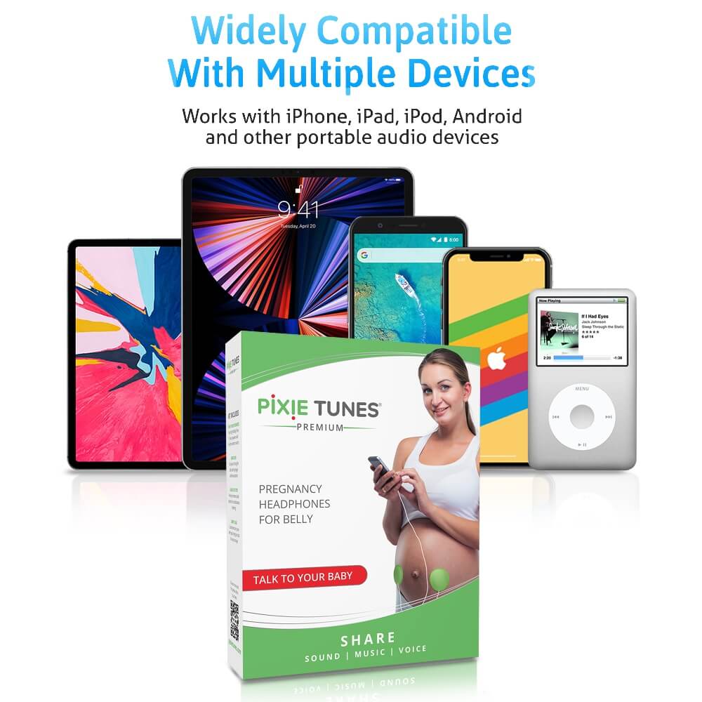 Pixie Tunes Premium Award Winning Baby Bump Headphones & Pregnancy ...